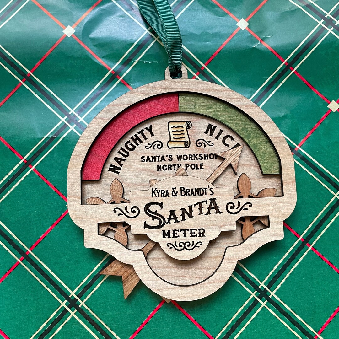 Personalized Santa Meter Ornament | Christmas Behavior Tracker - Etsy