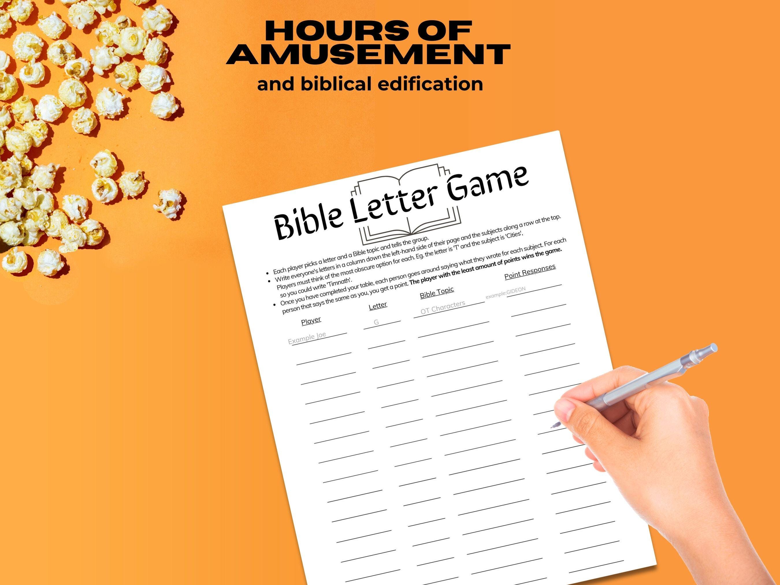 Christian Youth Group Activity Set: 18 Printable Bible Study Games for ...