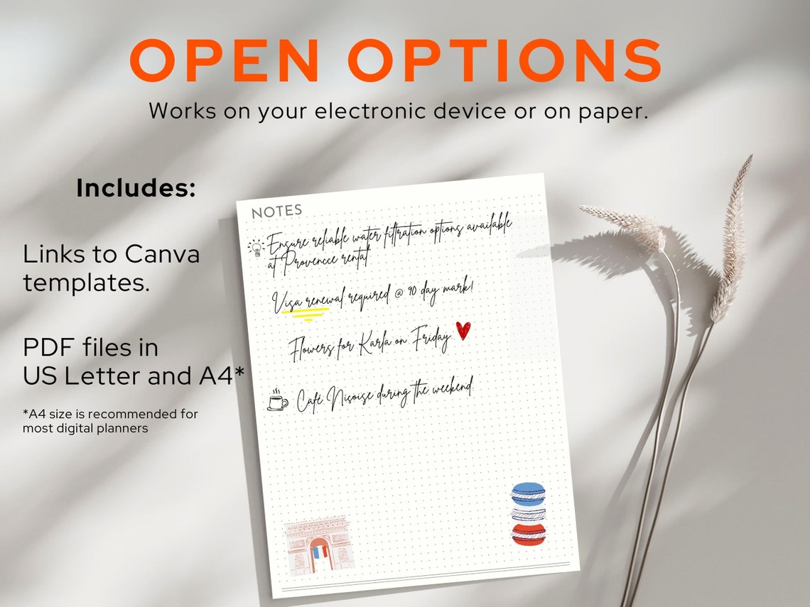Packing Checklist & Travel Organization Printable Set, Complete Travel ...