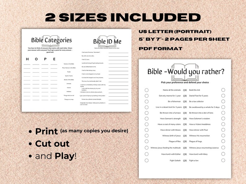 Christian Youth Group Activity Set: 18 Printable Bible Study Games for ...