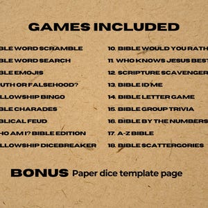 Christian Youth Group Activity Set: 18 Printable Bible Study Games for ...