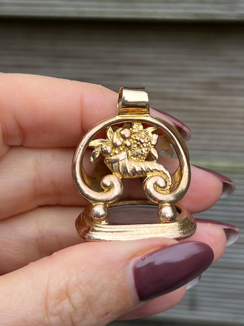 Antique Georgian Cornucopia Tassie Wax Seal Intaglio Pendant - Etsy