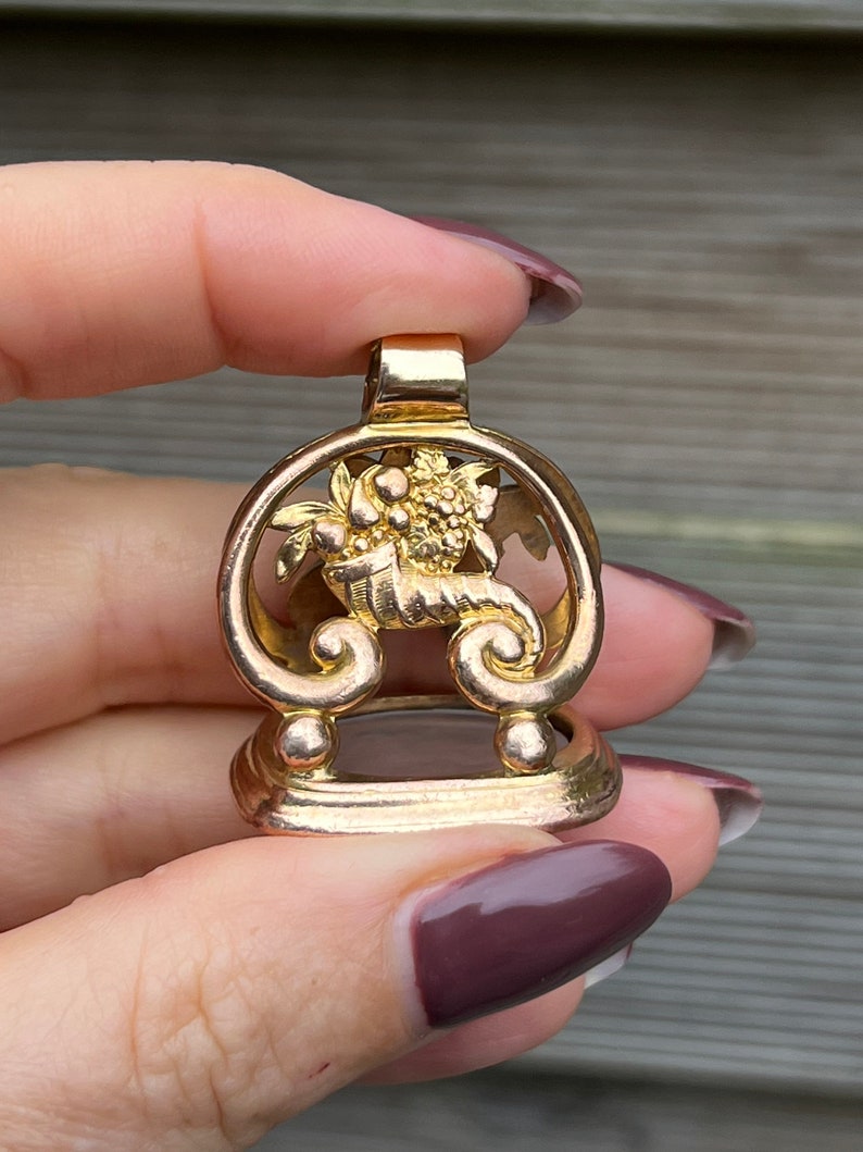 Antique Georgian Cornucopia Tassie Wax Seal Intaglio Pendant - Etsy
