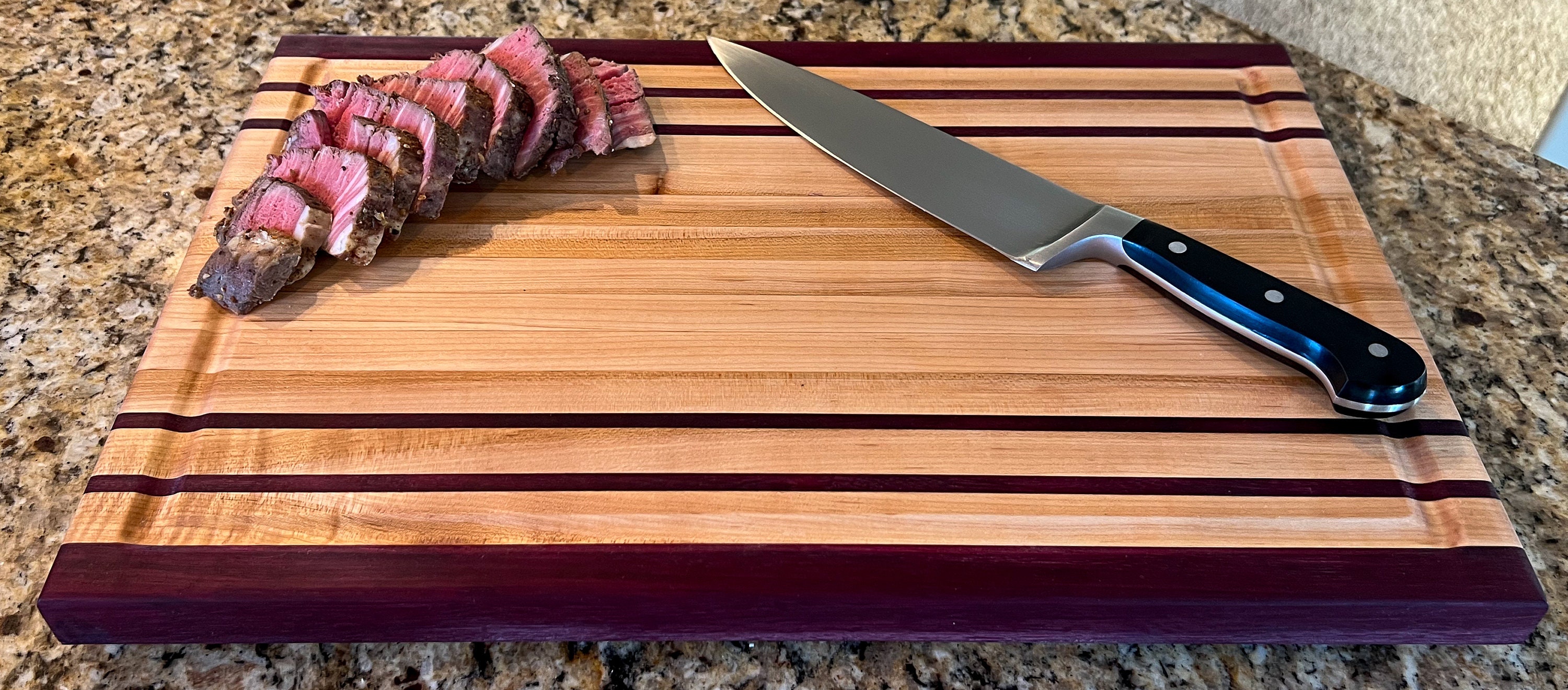Maple and Purple Heart Cutting Board - Etsy
