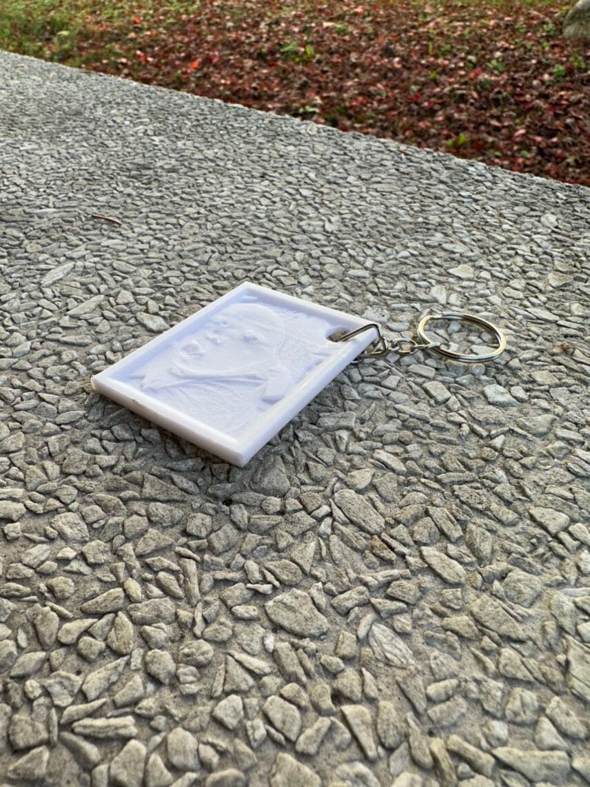Personalized 3D Printed Lithophane Photo Keychain - Unique Christmas ...