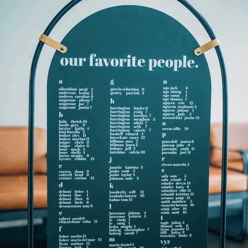 Minimalist Arch Seating Chart Sign Only - Etsy