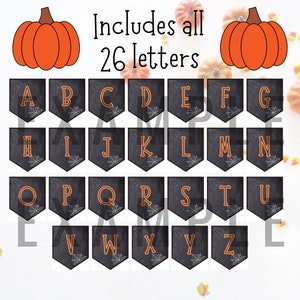 Halloween Themed Letter Banner Letters - Etsy