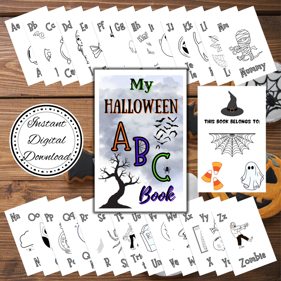 Halloween ABC Coloring Activity Book | Halloween Activity | Classroom ...