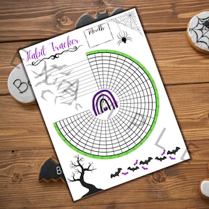 Halloween-themed Habit Tracker | Printable Habit Tracker - Etsy