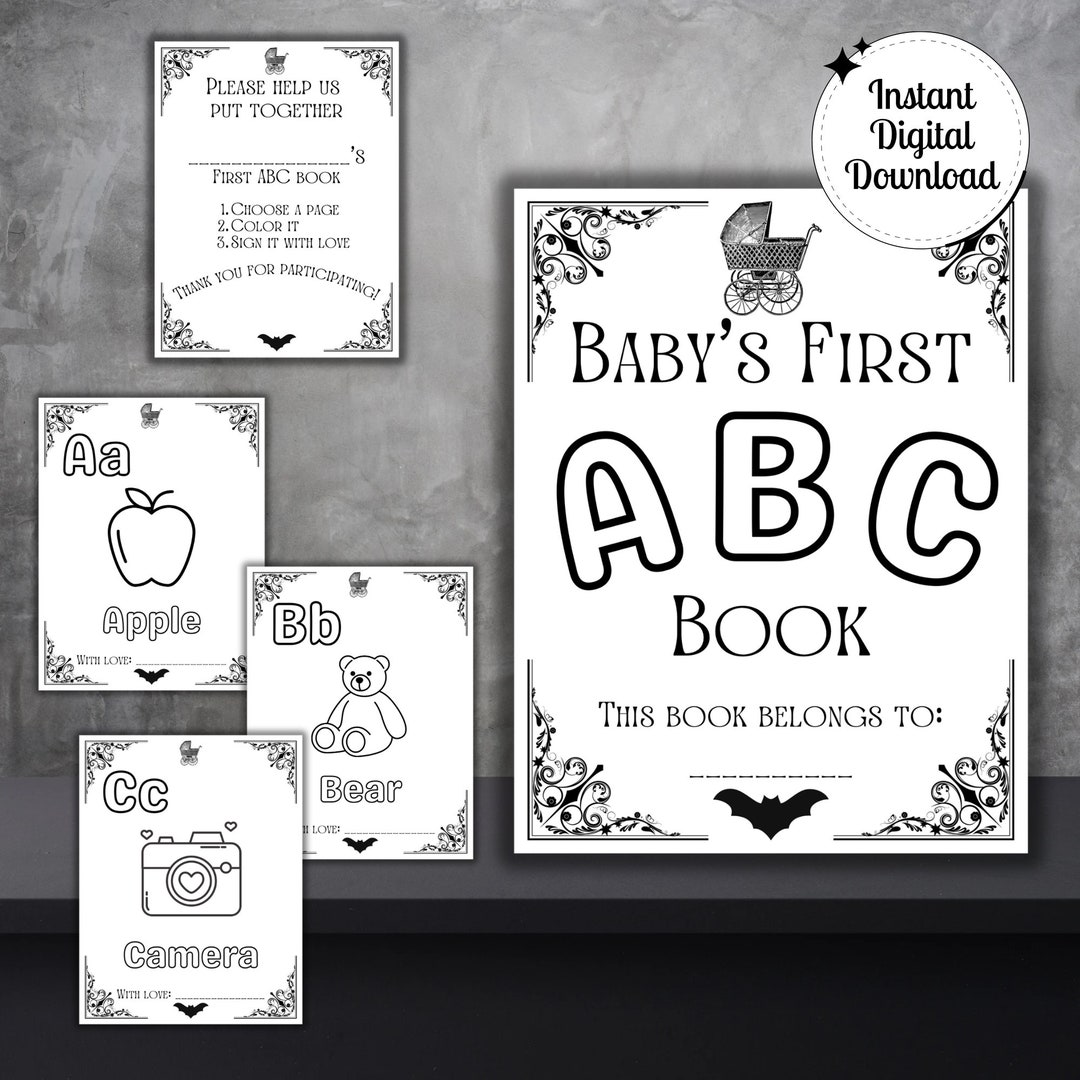 Baby’s First ABC Coloring Book - Etsy