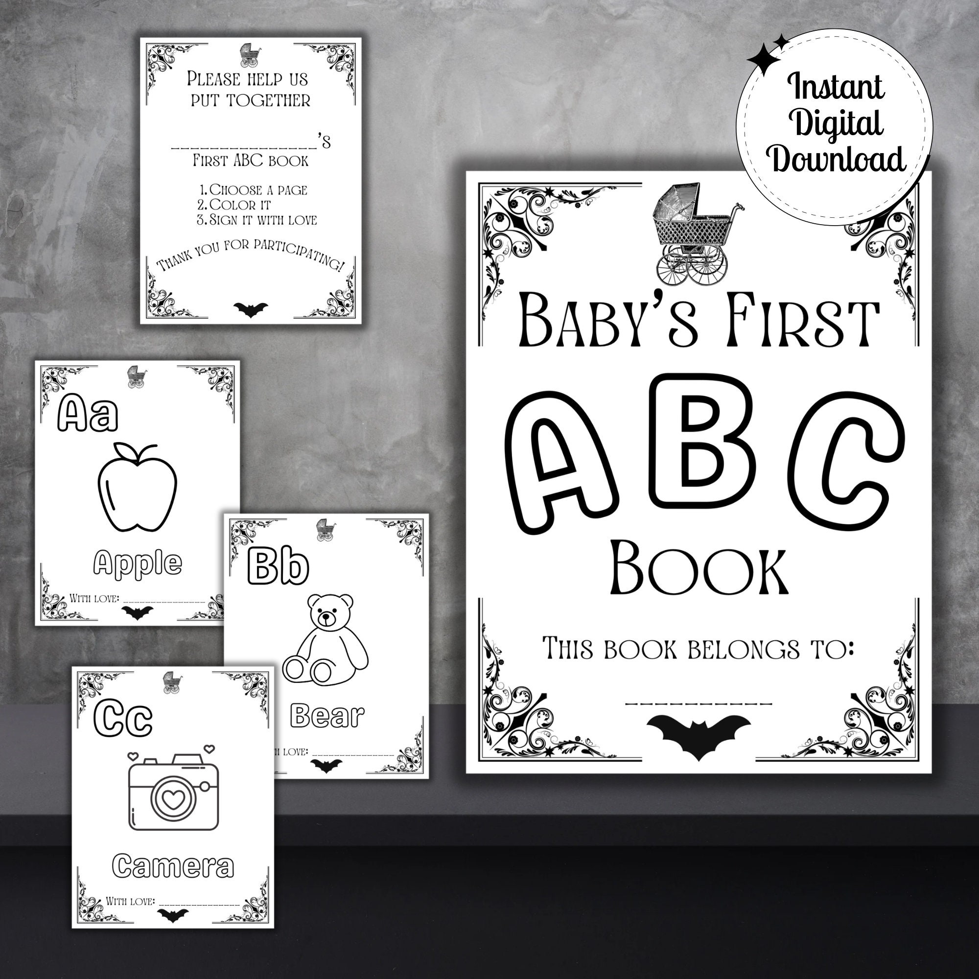 Baby’s First ABC Coloring Book - Etsy