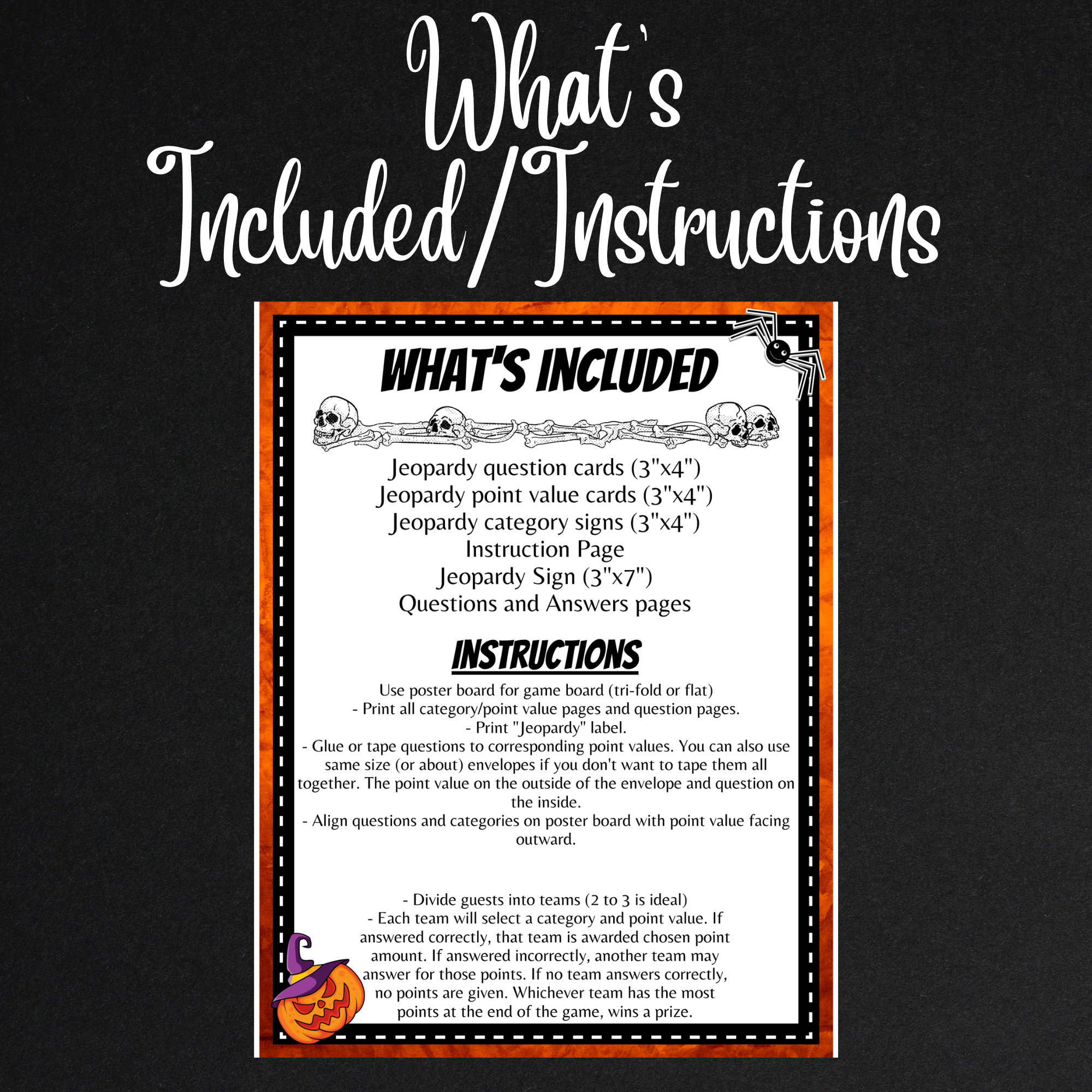 Halloween Movies Printable Jeopardy Game - Etsy