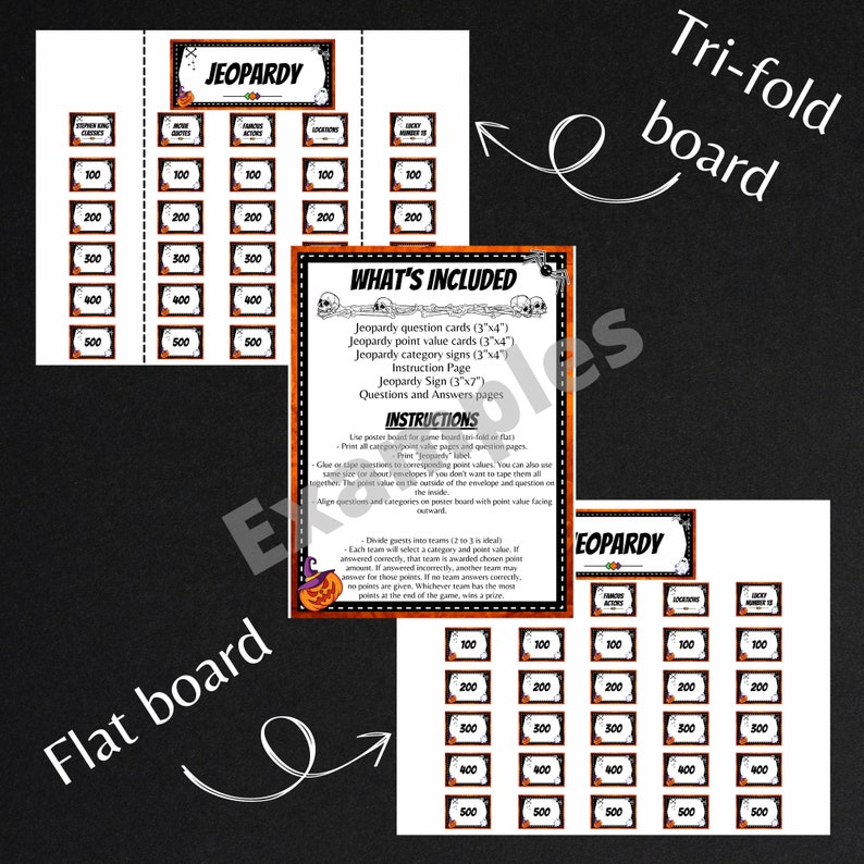 Halloween Movies Printable Jeopardy Game - Etsy
