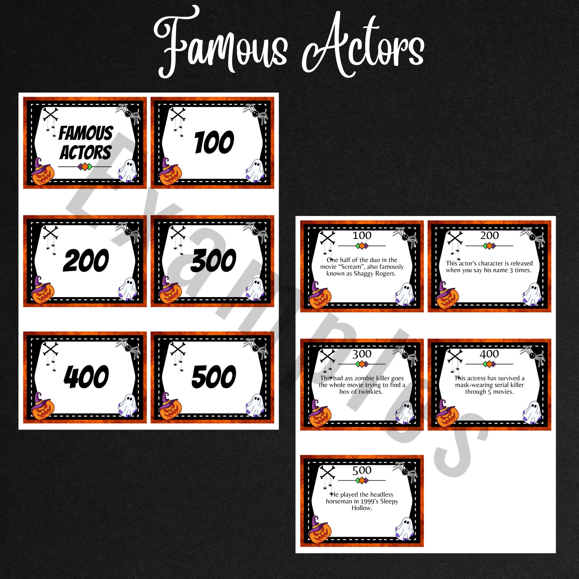Halloween Movies Printable Jeopardy Game - Etsy