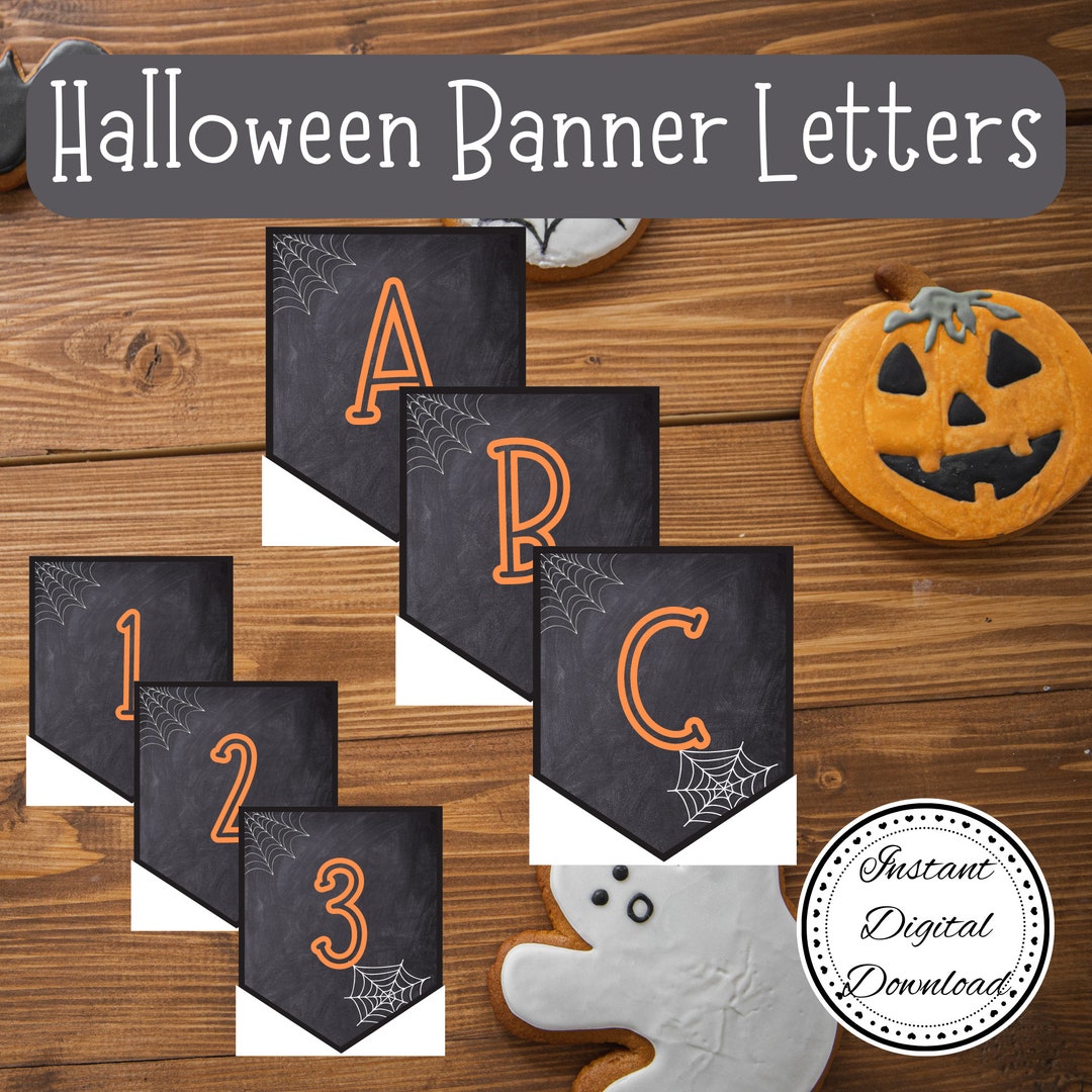 Halloween Themed Letter Banner Letters - Etsy