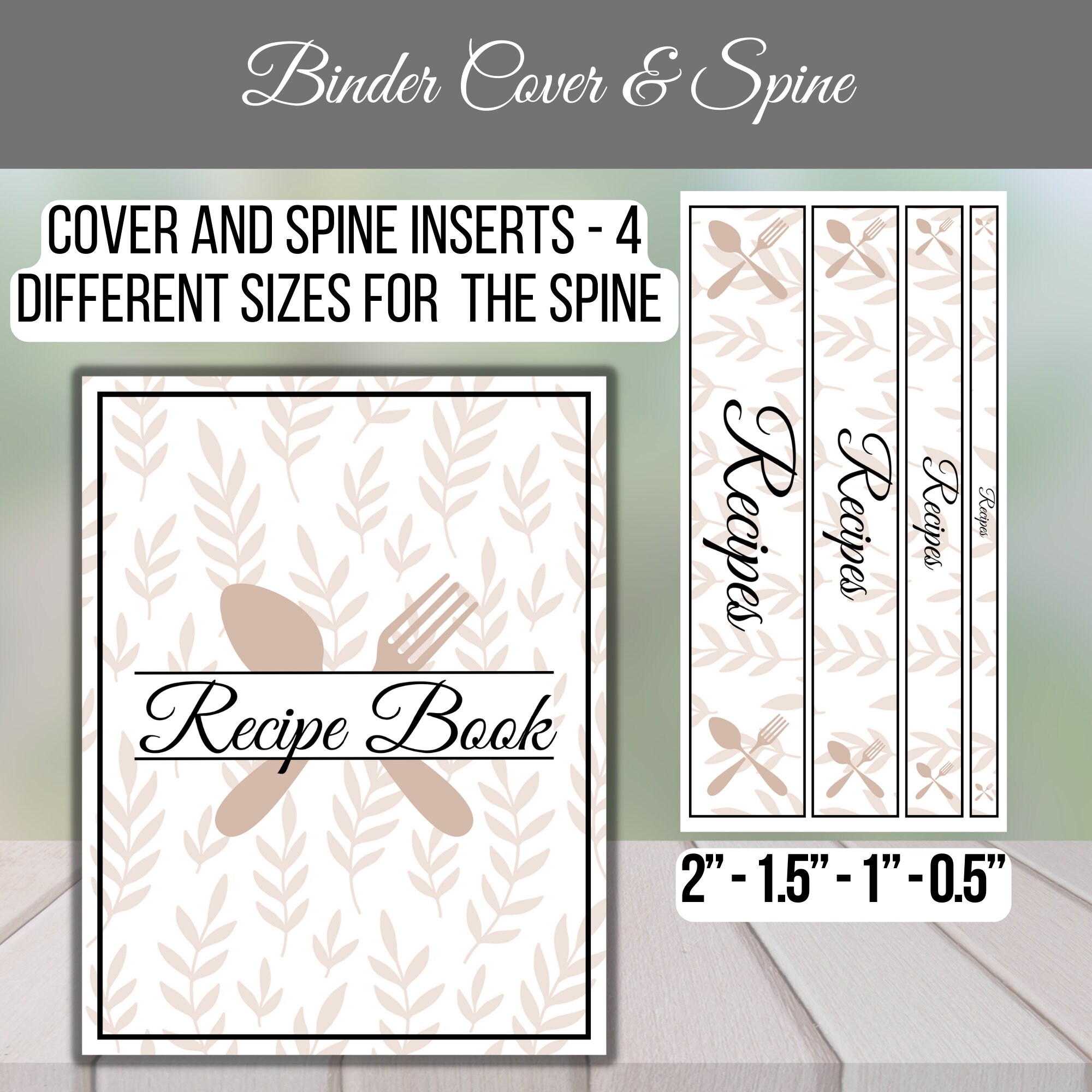 Printable Recipe Binder Kit - Etsy