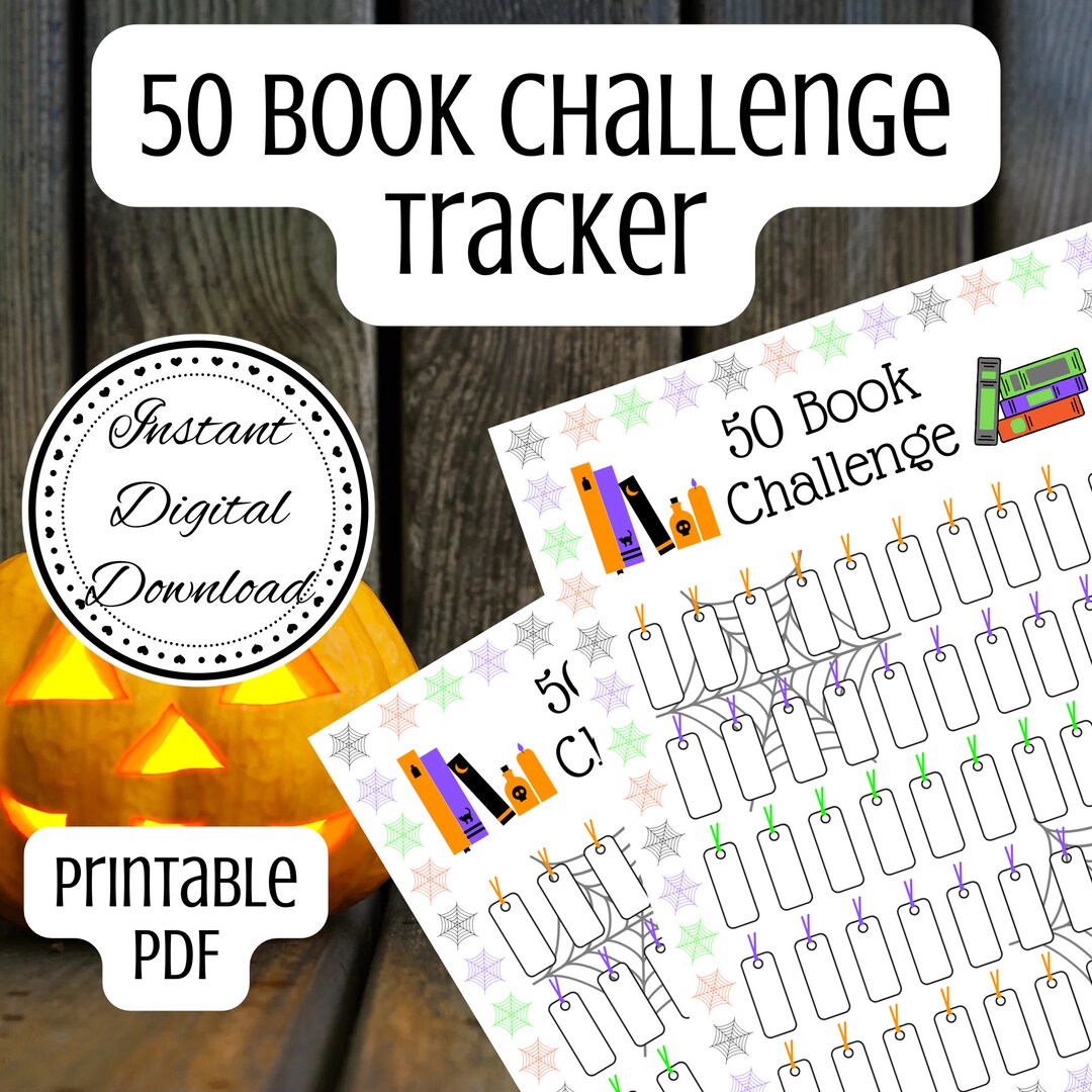 50 Book Reading Challenge | Reading Challenges | Book Tracker - Etsy