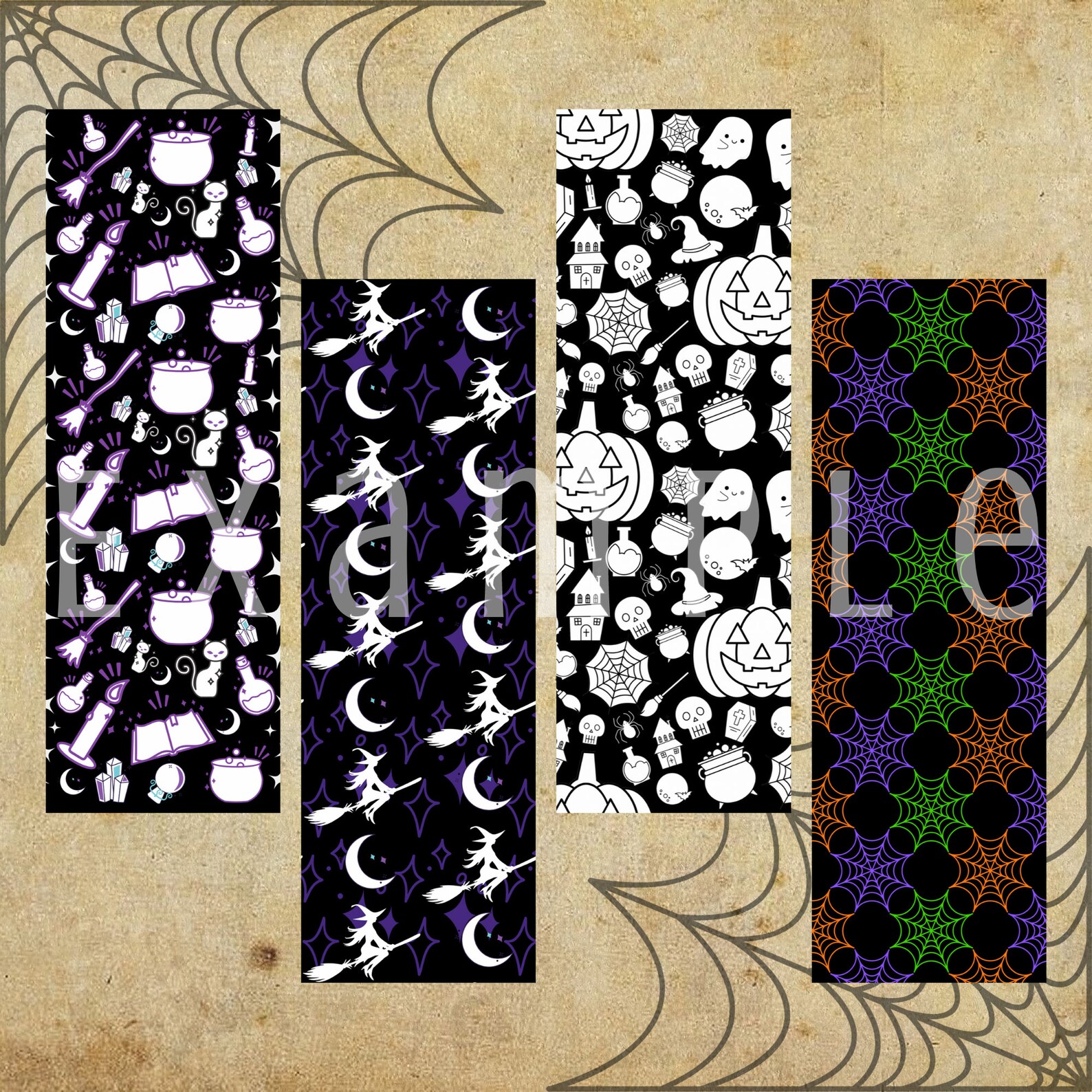 Set of 20 Printable Halloween Bookmarks | Bookmark Bundle | Book Lover ...