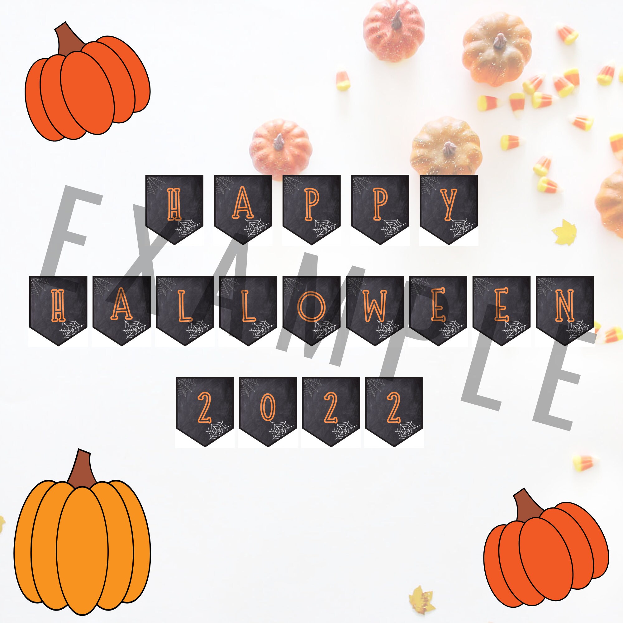 Halloween Themed Letter Banner Letters - Etsy