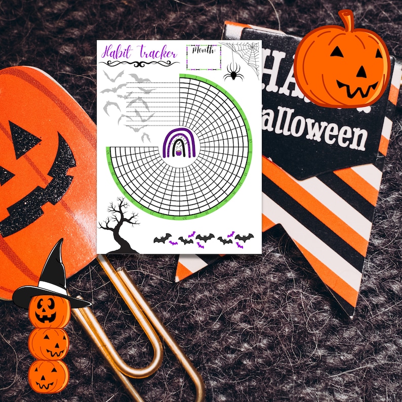 Halloween-themed Habit Tracker | Printable Habit Tracker - Etsy
