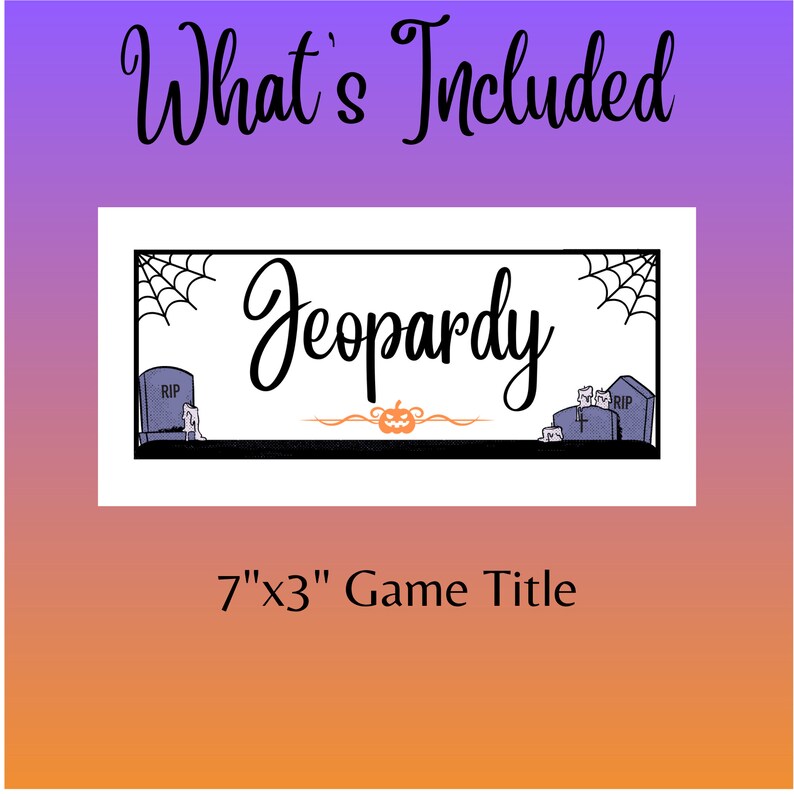 Halloween Jeopardy Printable Party Game - Etsy