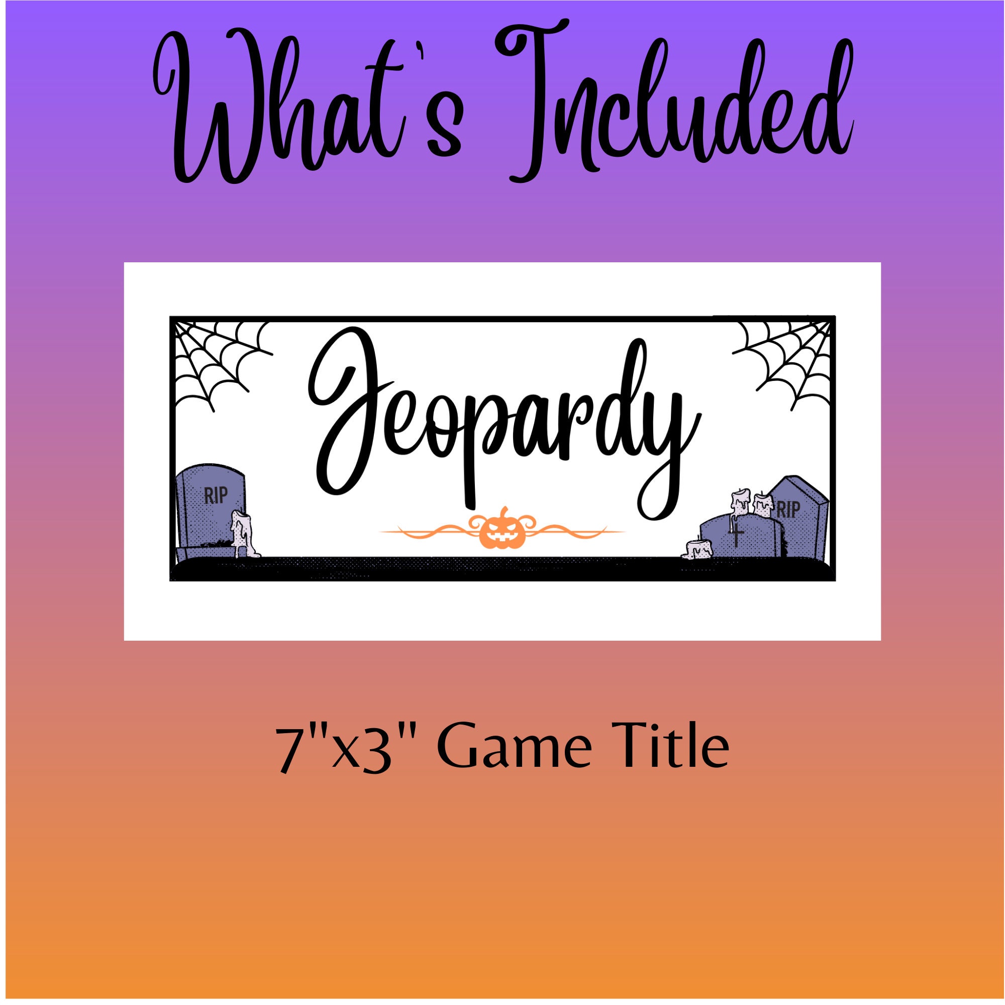 Halloween Jeopardy Printable Party Game - Etsy