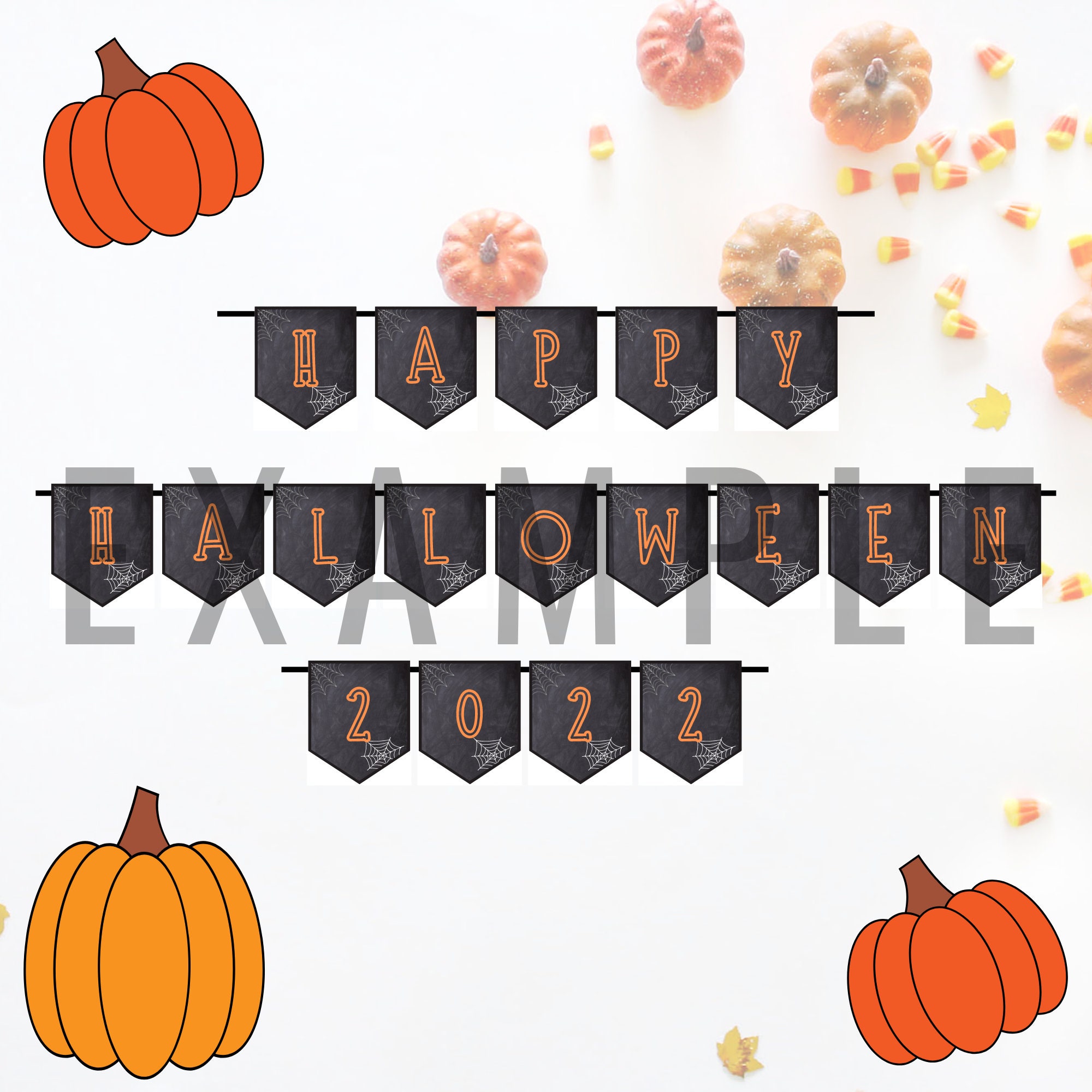 Halloween Themed Letter Banner Letters - Etsy