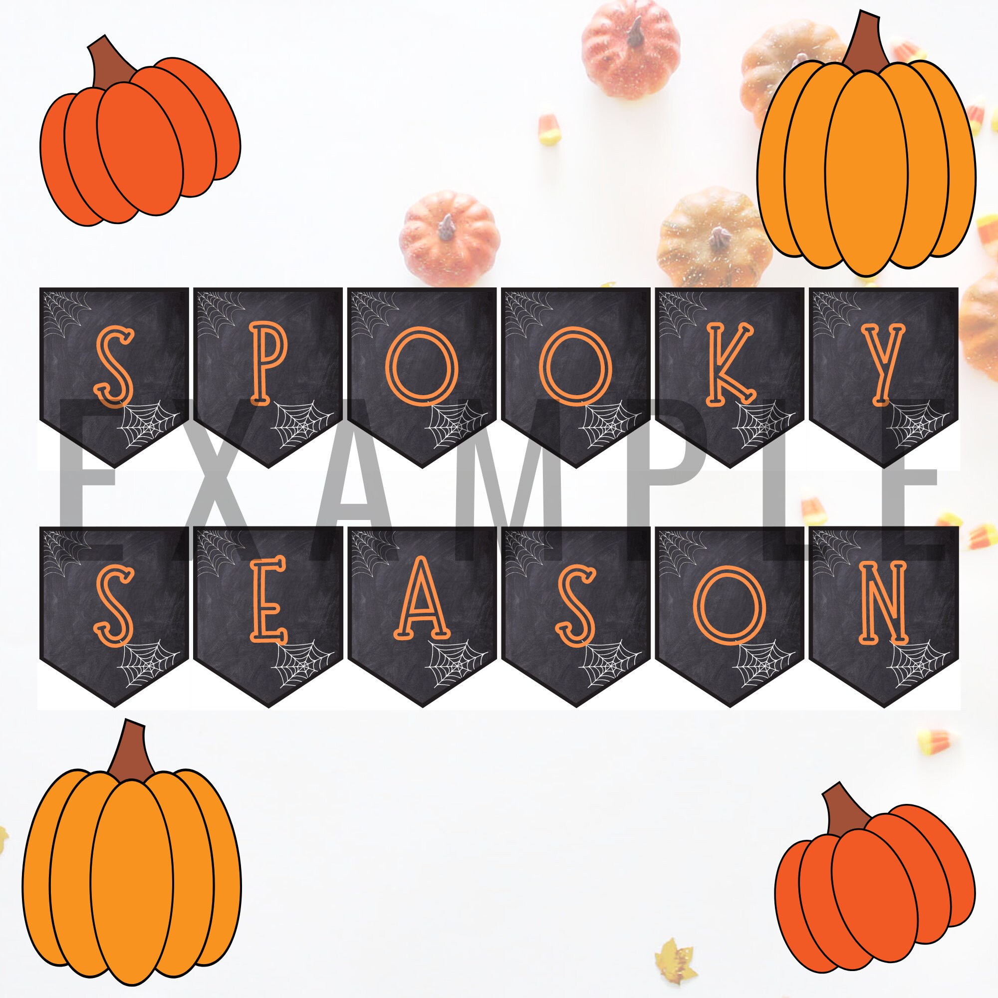 Halloween Themed Letter Banner Letters - Etsy