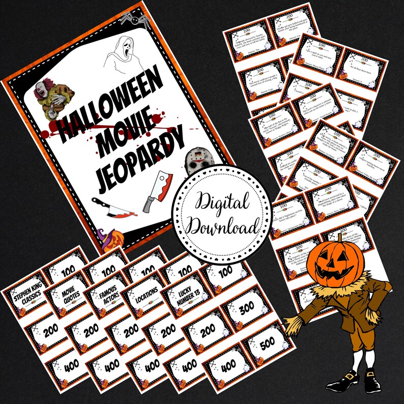 Halloween Movies Printable Jeopardy Game - Etsy