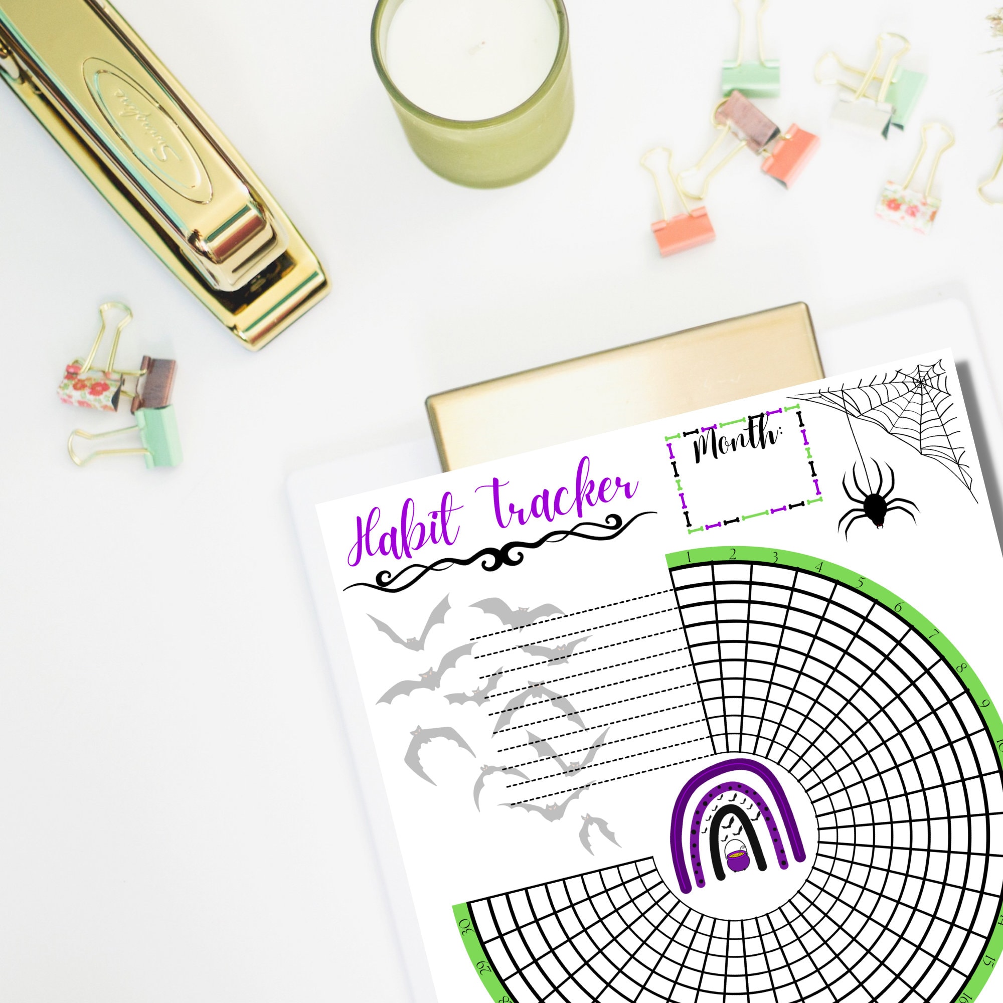 Halloween-themed Habit Tracker Printable Habit Tracker - Etsy