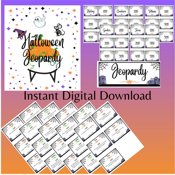 Halloween Jeopardy Printable Party Game - Etsy
