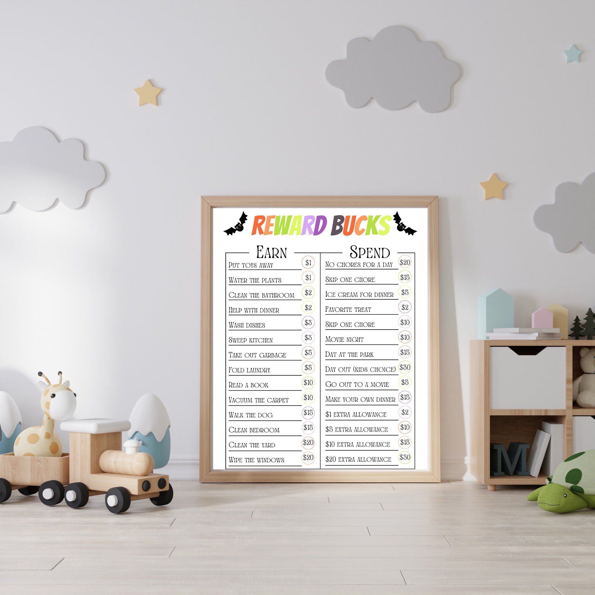 Printable Kids Reward Bucks - Etsy