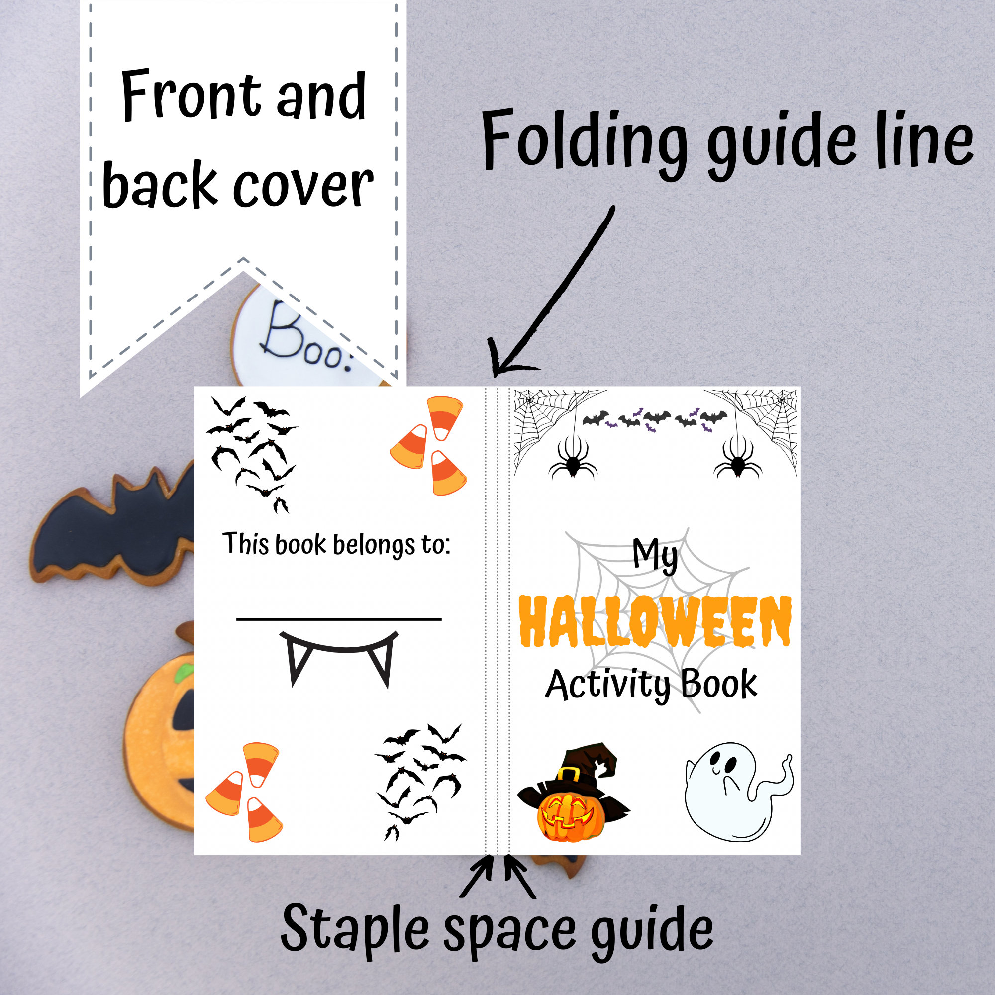 Halloween Kids Printable Activity Book - Etsy
