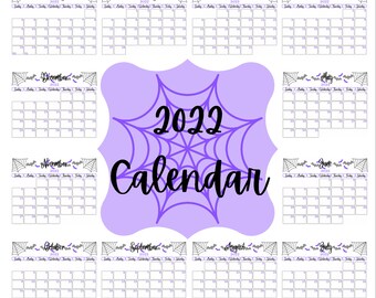 Spider Web Calendar - Etsy