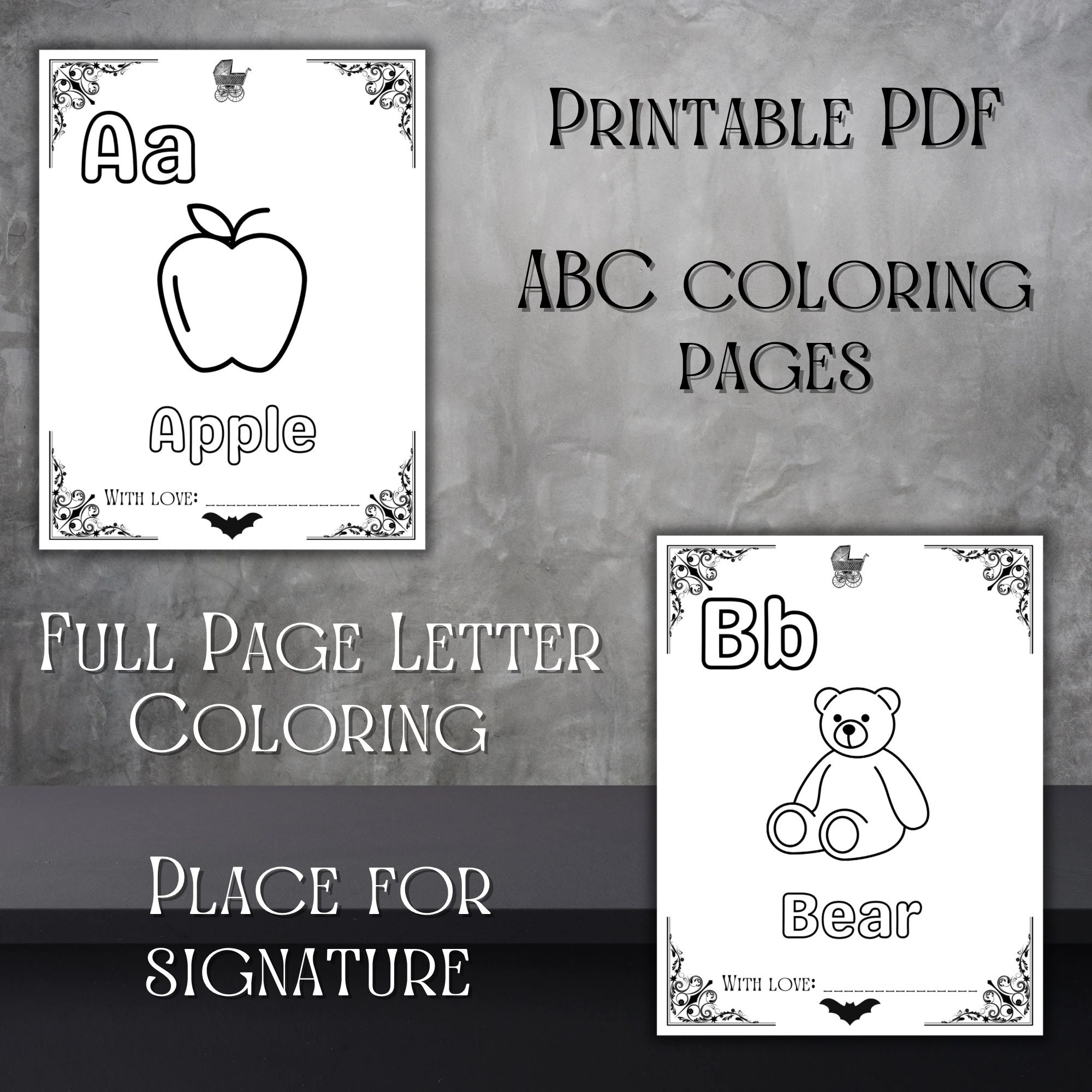 Baby’s First ABC Coloring Book - Etsy