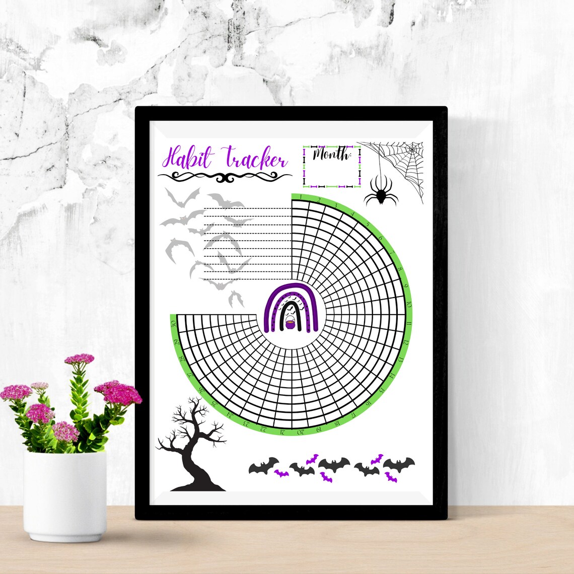 Halloween-themed Habit Tracker Printable Habit Tracker - Etsy