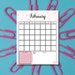 Blank 12 Month Printable Calendar - Etsy