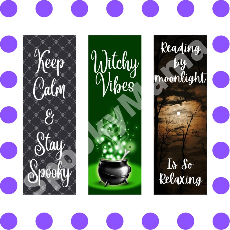 Set of 9 Printable Halloween Bookmarks - Etsy