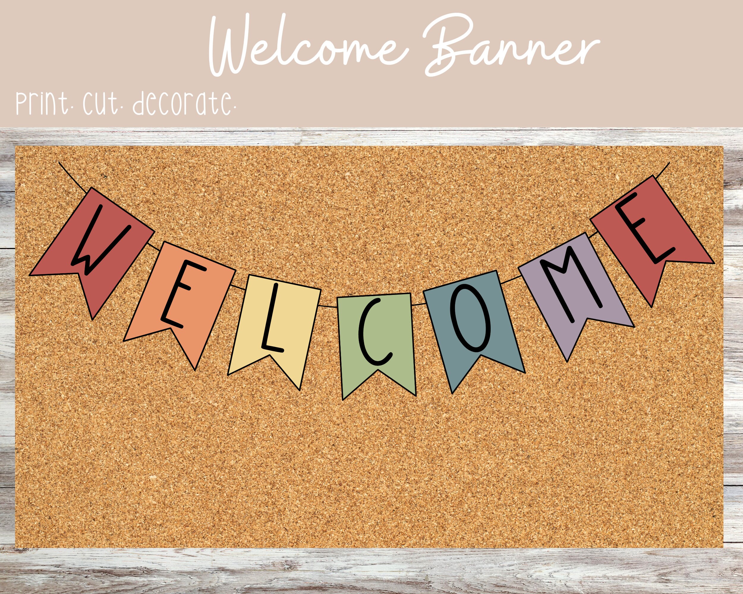 Rainbow Welcome Banner Classroom Decor Printable - Etsy Australia