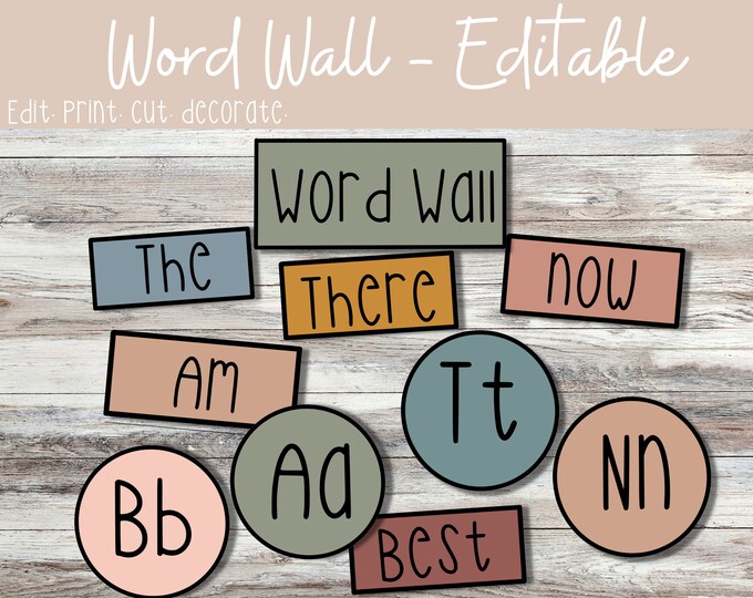 Earth Tones Desk Name Tags Editable Classroom Decor Printable - Etsy Canada