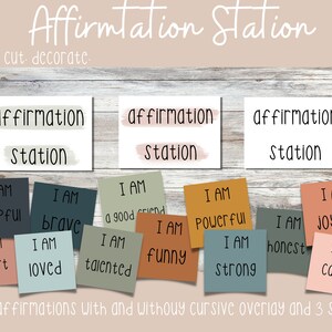 Affirmation Station Classroom Decor Printable Earth | Etsy