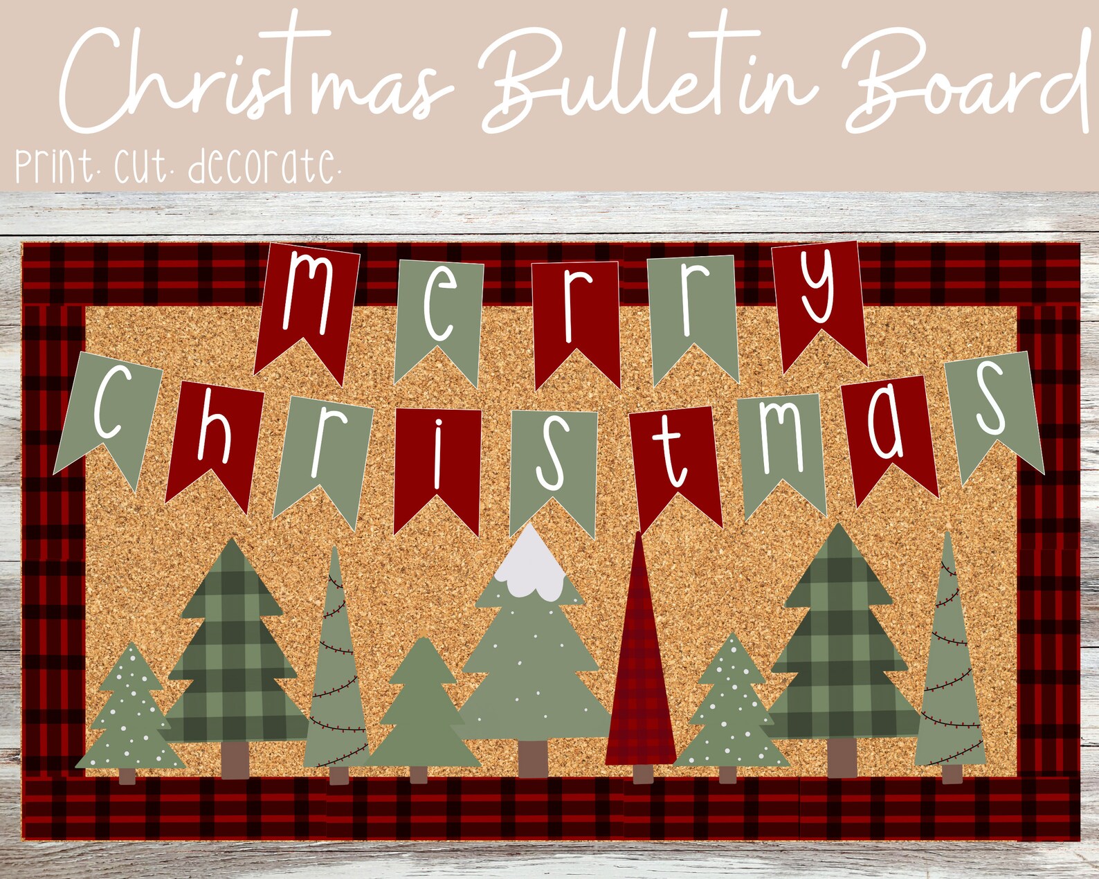 Christmas Bulletin Board Classroom Decor Printable - Etsy