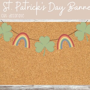 St. Patrick's Day Banner Classroom Decor Printable - Etsy