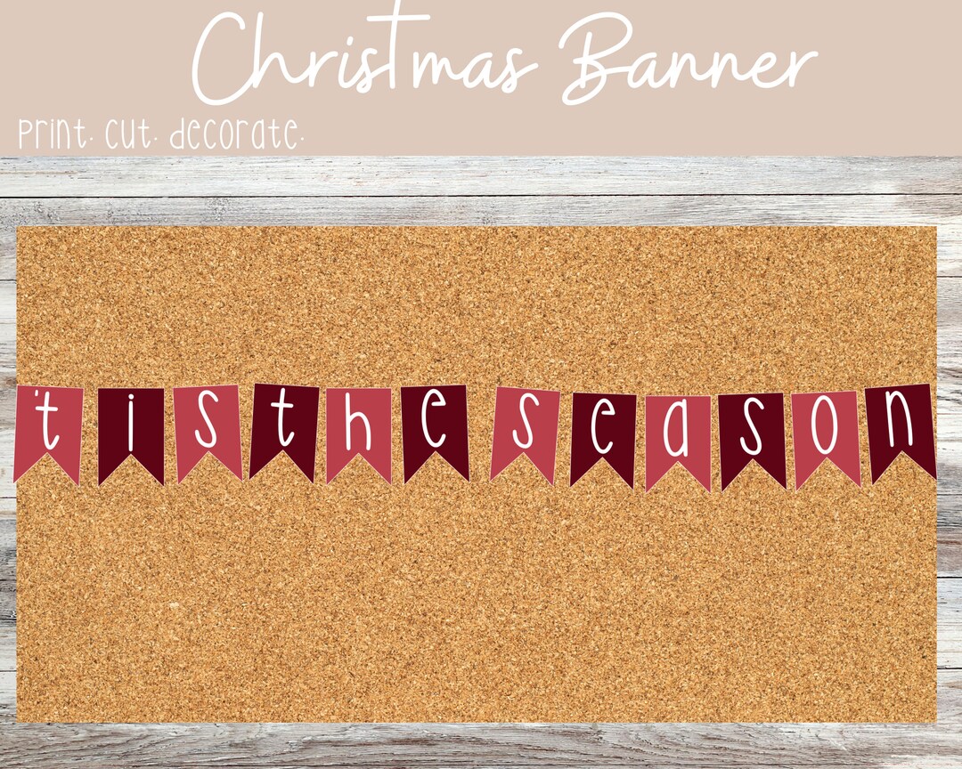 Tis the Season Banner Classroom Decor Christmas - Etsy