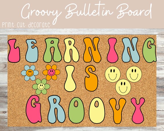Groovy Bulletin Board Classroom Decor Printable Etsy