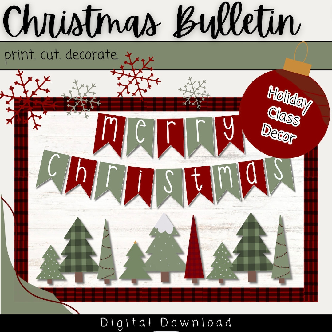 Christmas Bulletin Board Classroom Decor Printable - Etsy