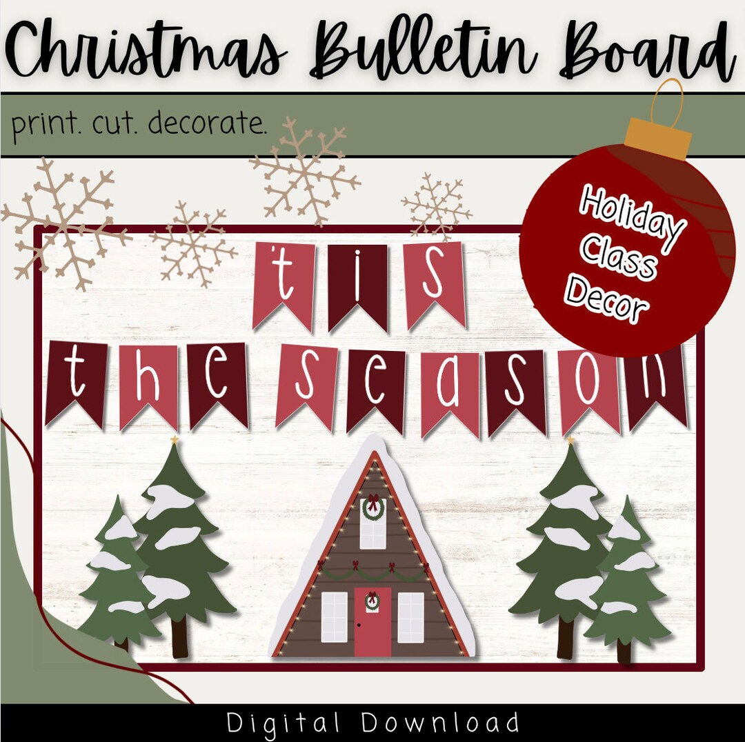 Winter Christmas Bulletin Board Classroom Decor Printable - Etsy