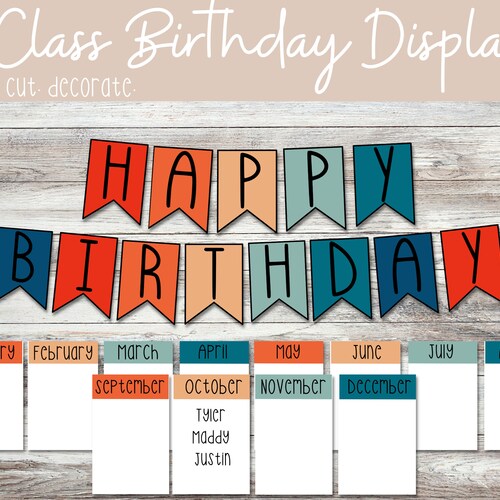 Rainbow Classroom Birthday Display Classroom Decor - Etsy