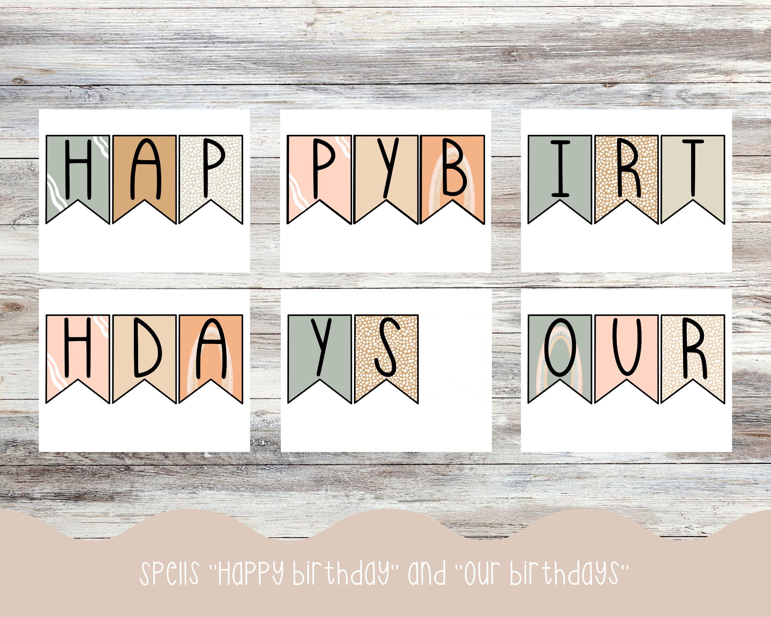 Soft Boho Classroom Birthday Display Classroom Decor - Etsy