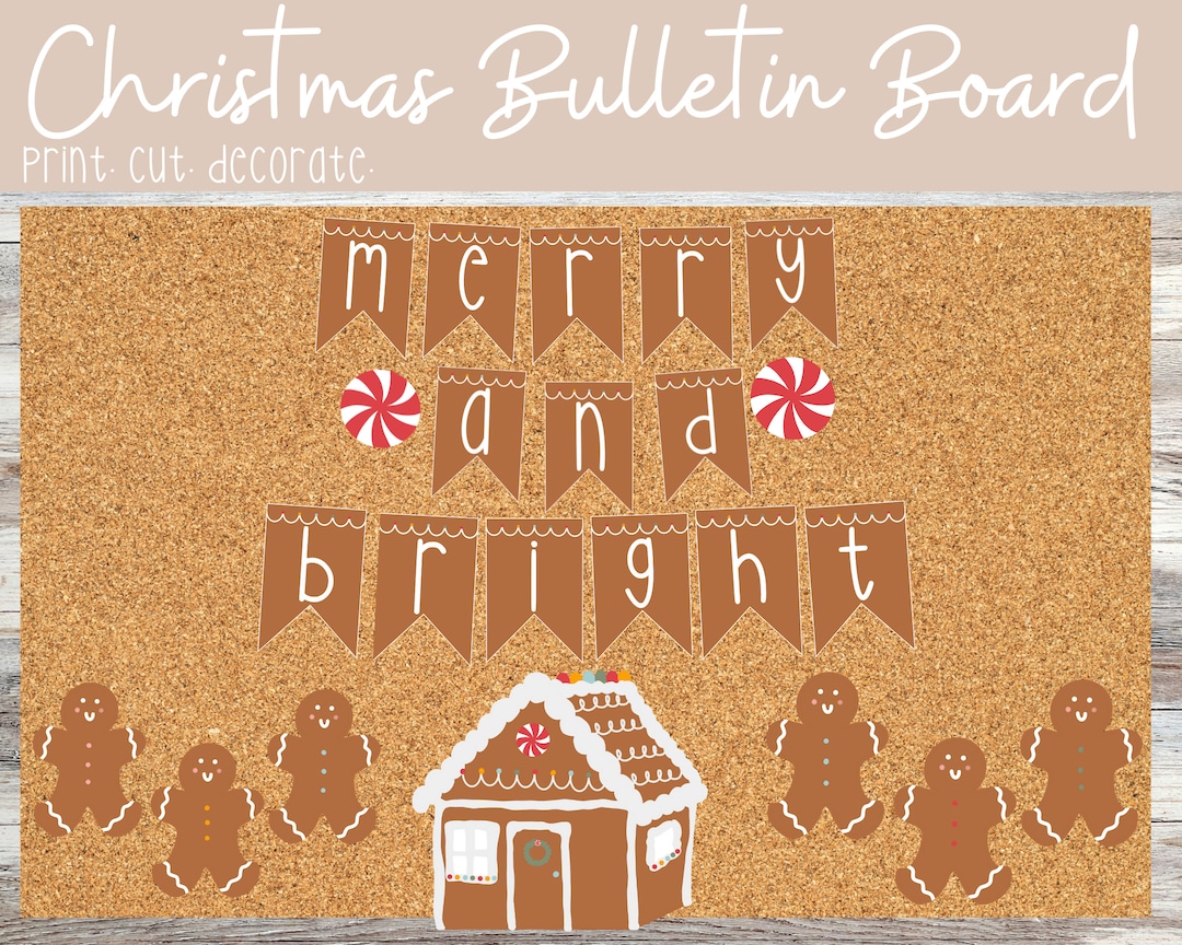 Gingerbread Bulletin Board Classroom Decor Christmas - Etsy